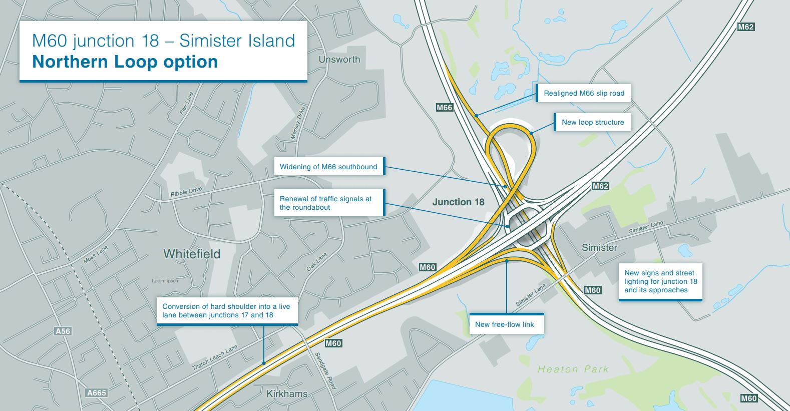 A major upgrade for Manchester's M60 motorway Junction 18 Simister ...